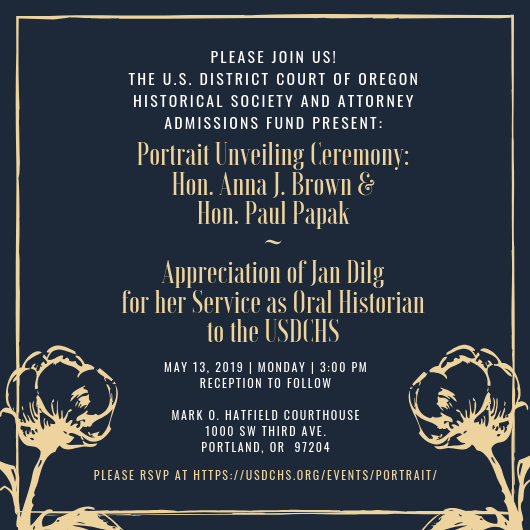 Judicial Portrait Unveiling – The U.S. District Court of Oregon ...